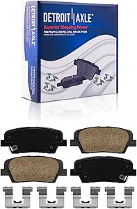 Amazon.com: Detroit Axle - Rear Brake Pads for 2015-2020 Kia Sorento, 2019-2021 Genesis G70 ...