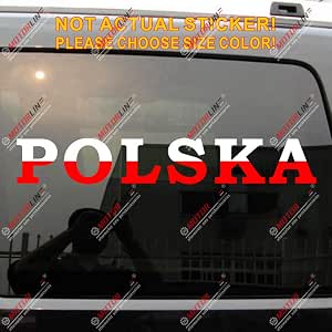 Amazon.com: Polska Poland Lettering Decal Sticker Car Vinyl Pick Size ...