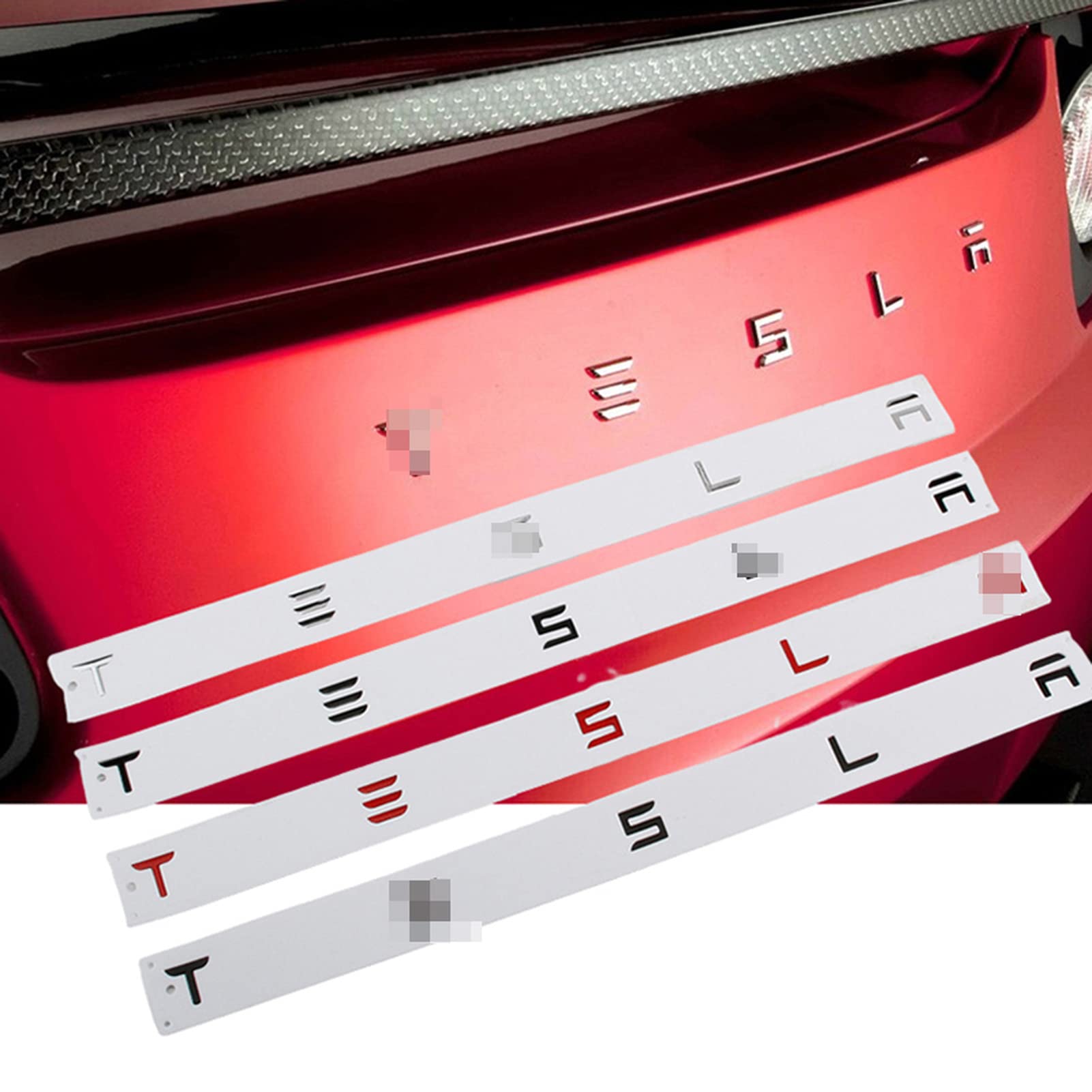 Buy Car Back Trunk Logo Replacement Letters Sticker,For Tesla Model 3 ...