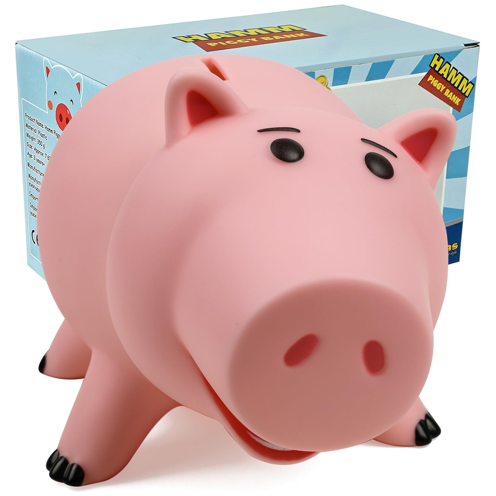 QUEENTAS Hamm Toy Story Piggy Banks for Kids Large Pig Money Box Pink ...