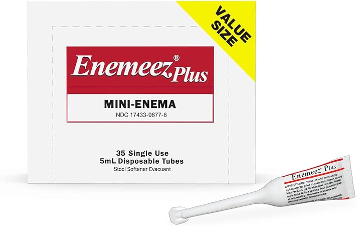 Amazon.com: Enemeez Plus Mini Enema, 283mg Docusate Sodium and 20 mg ...