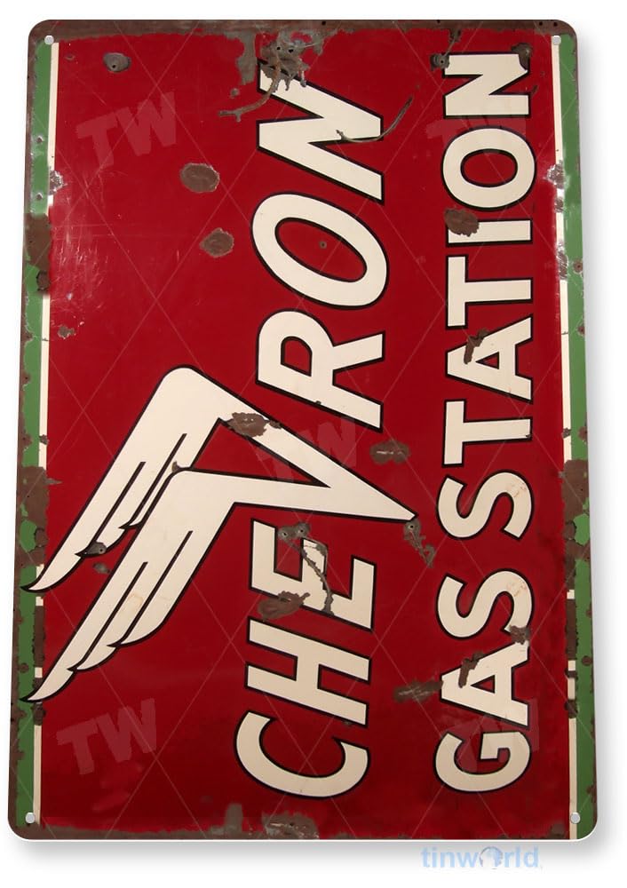 Chevron Gas Station Sign