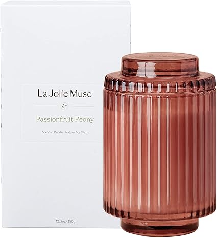 Amazon.com: LA JOLIE MUSE Candles for Home Scented - Passionfruit Peony Scented Candle, Natural ...