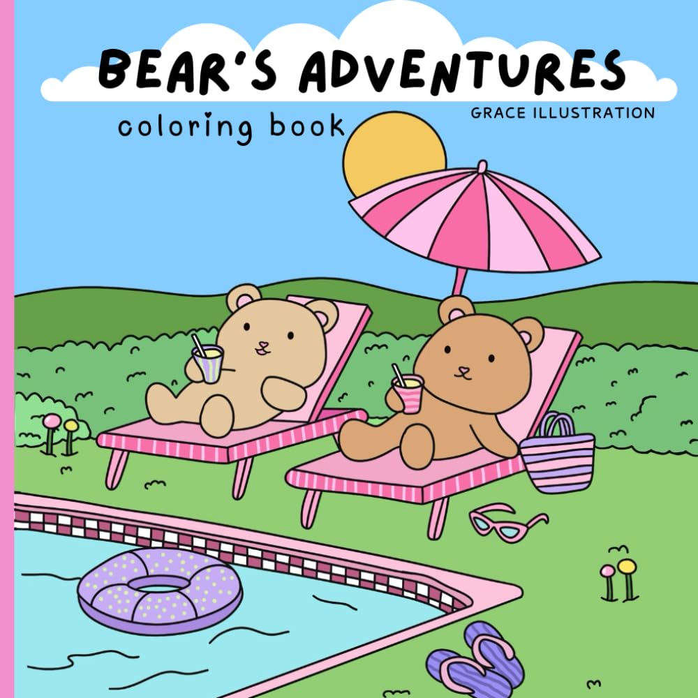 Amazon.com: Bear’s Adventures: Coloring Book for Adults and Teens ...