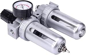 Amazon.com: Air Compressor Filter Regulator SFC200 /300/400 Oil Water Seperators Trap Filter ...