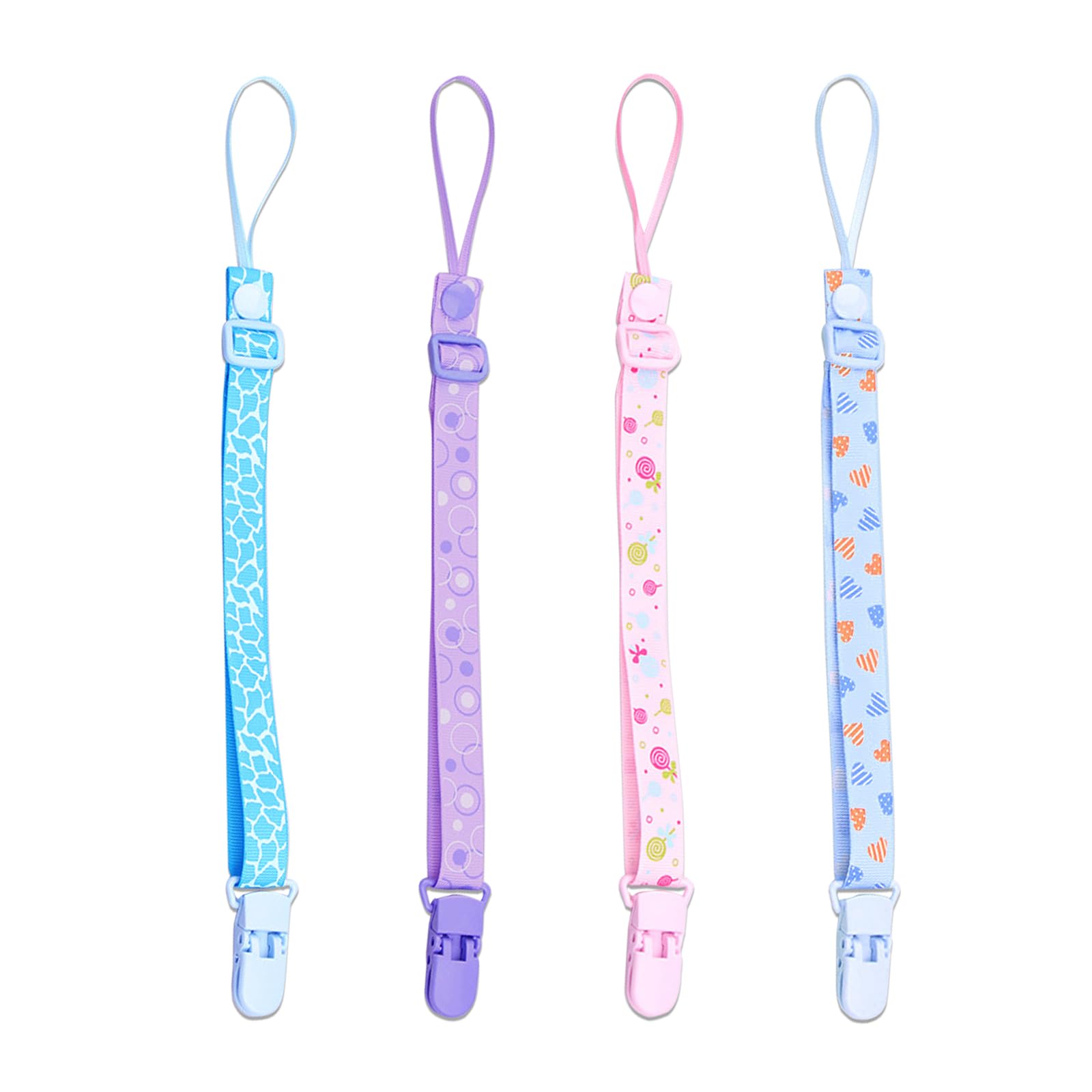 Amazon | Anboli おしゃぶりホルダー おしゃぶりチェーン おしゃぶりクリップ 赤ちゃん 4セット 落下防止 クリップ ストラップ お洒落 人気 アクセサリー 長さ調整可 男女兼用 ...