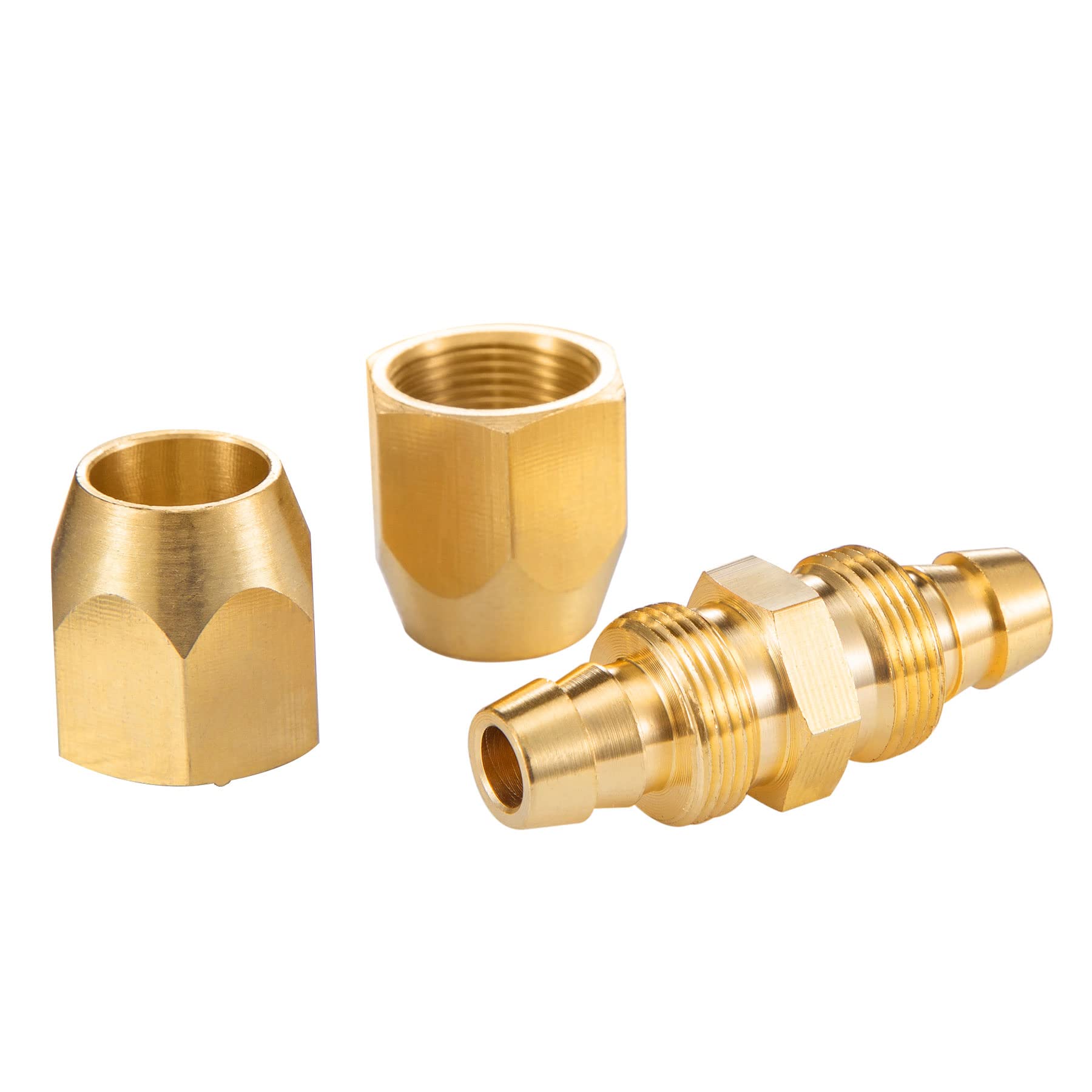 Snapklik.com : Breezliy 10PCS Soild Brass Air Reusable Hose Splicer For ...