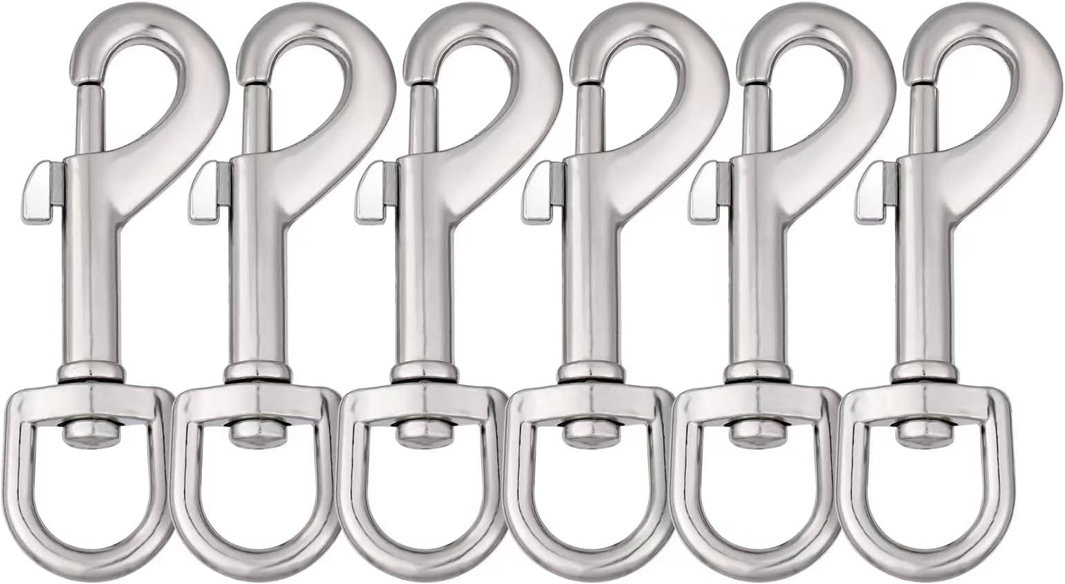 12Pcs Stainless Steel Swivel Eye Lobster Clasp Bolt Snap Clip Hook ...