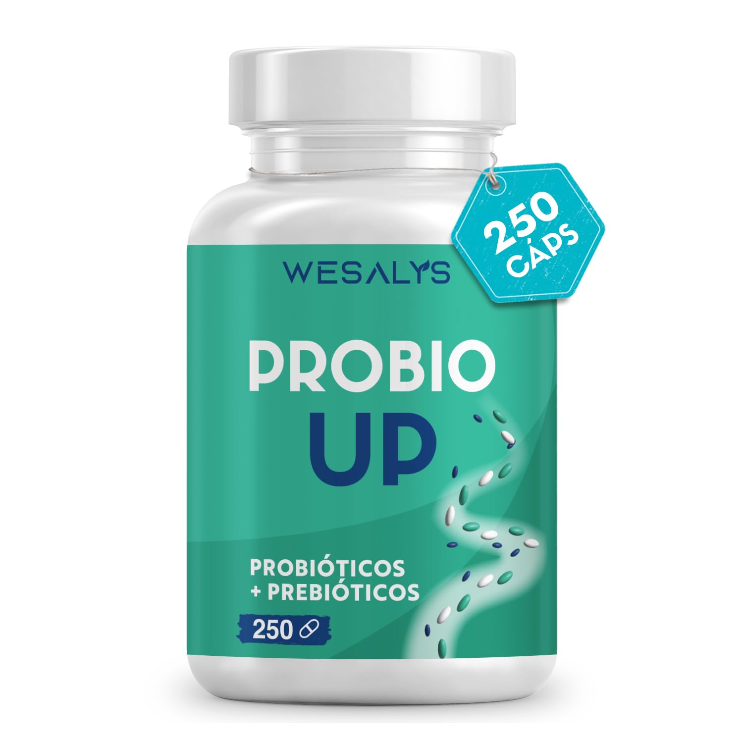 Probióticos y Prebióticos Intestinales, 250 Cápsulas (4 meses), 20 ...