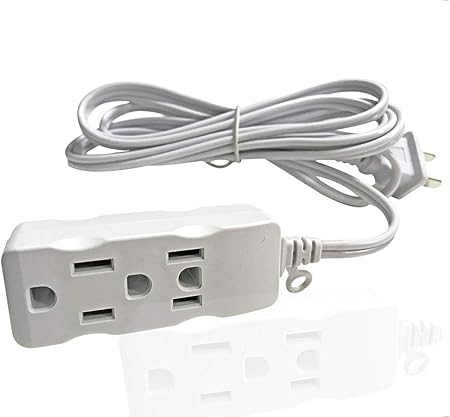 Amazon.com: Power Strip,2 Prong Flat pin Plug Socket,9Ft,15Ft Bulb,TV ...