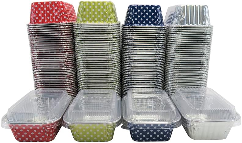 Amazon.com: KitchenDance Disposable Aluminum Mini Loaf Pans - 6 Ounces ...