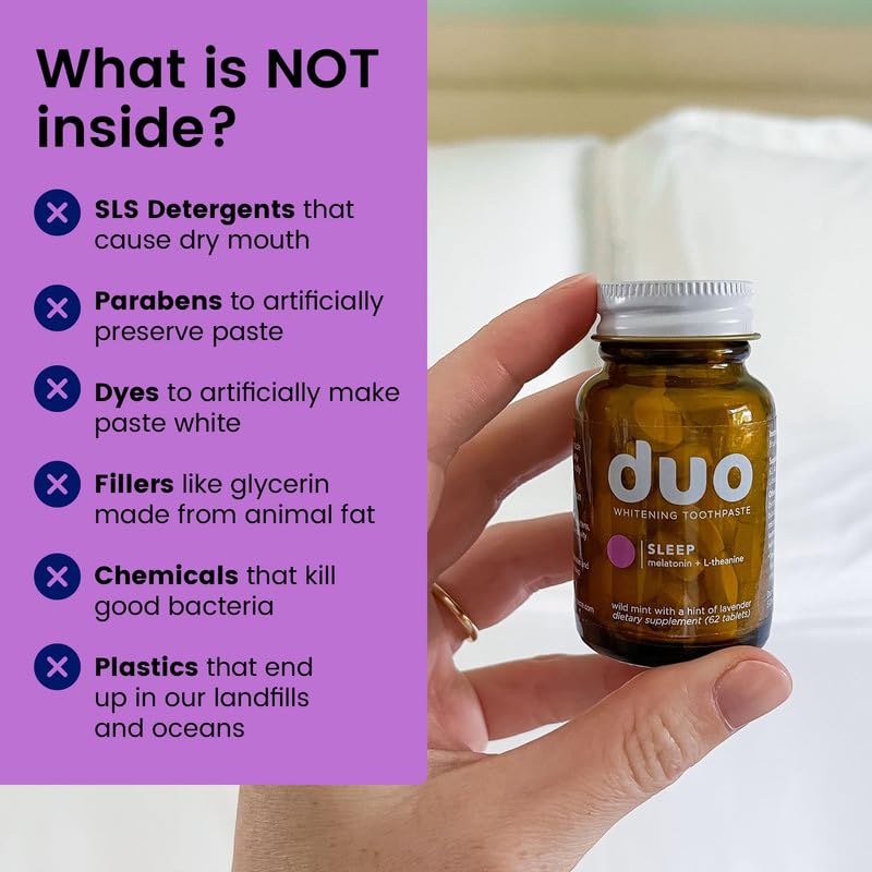 Snapklik.com : Duo Sleep Whitening Toothpaste Tablets Melatonin + L ...