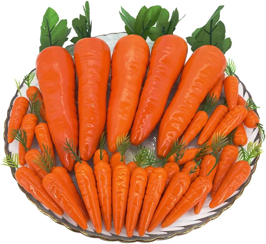 Amazon.com: 100PCS Mini Easter Carrots Plastic Carrot Shape Artificial ...