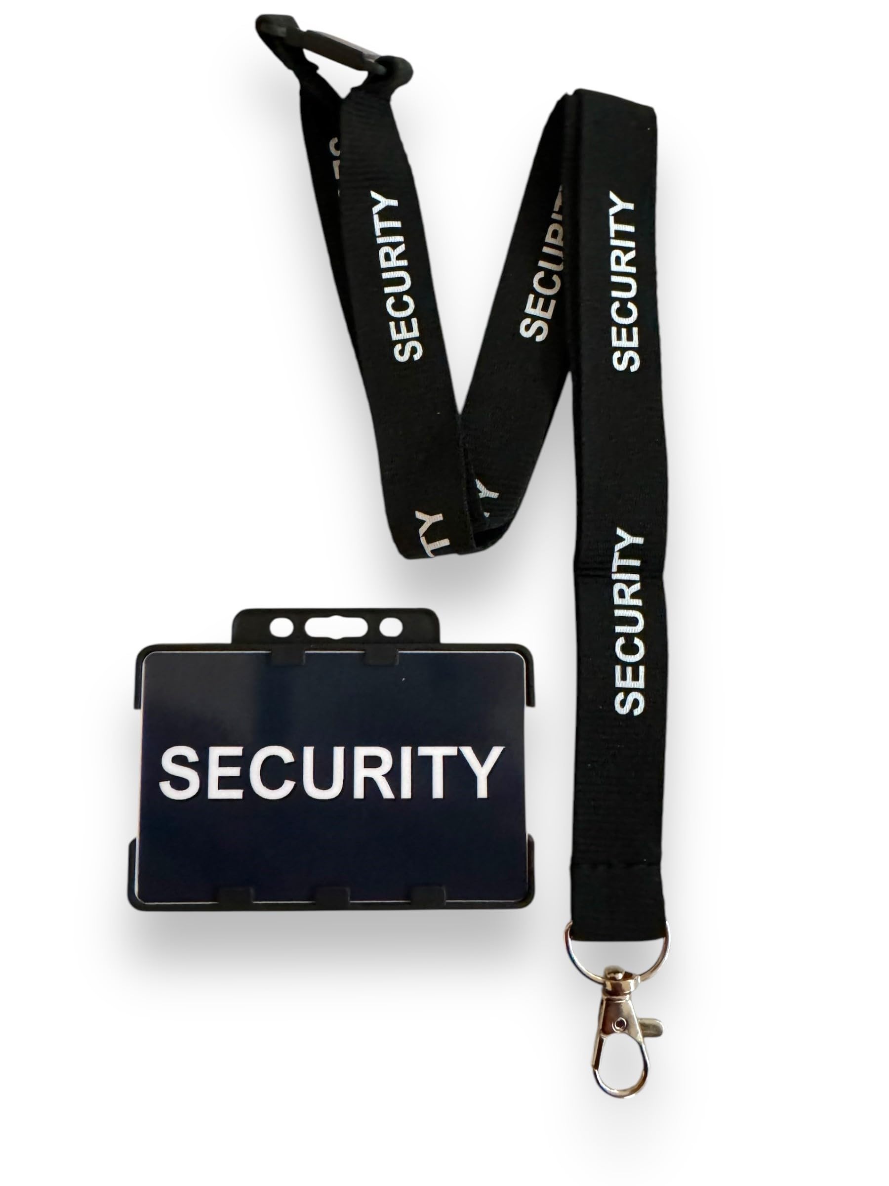 Security Lanyard with Printed Security Card, Double Black ID Card ...