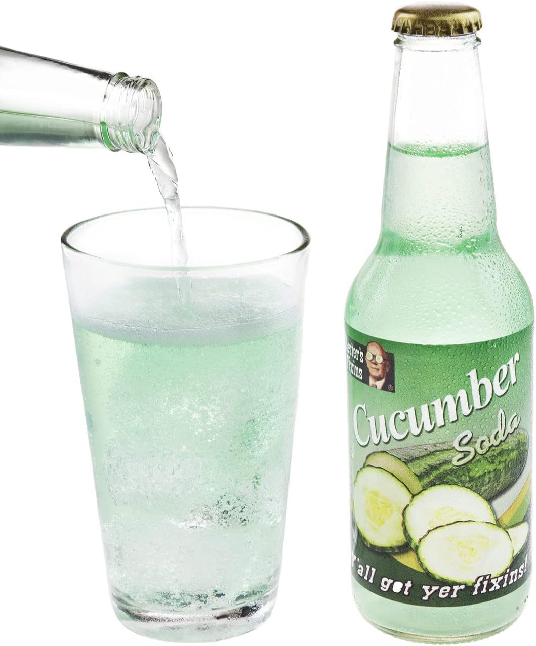 Amazon.com : Rocket Fizz Cucumber Soda 12 Fl Oz Bottle : Grocery ...