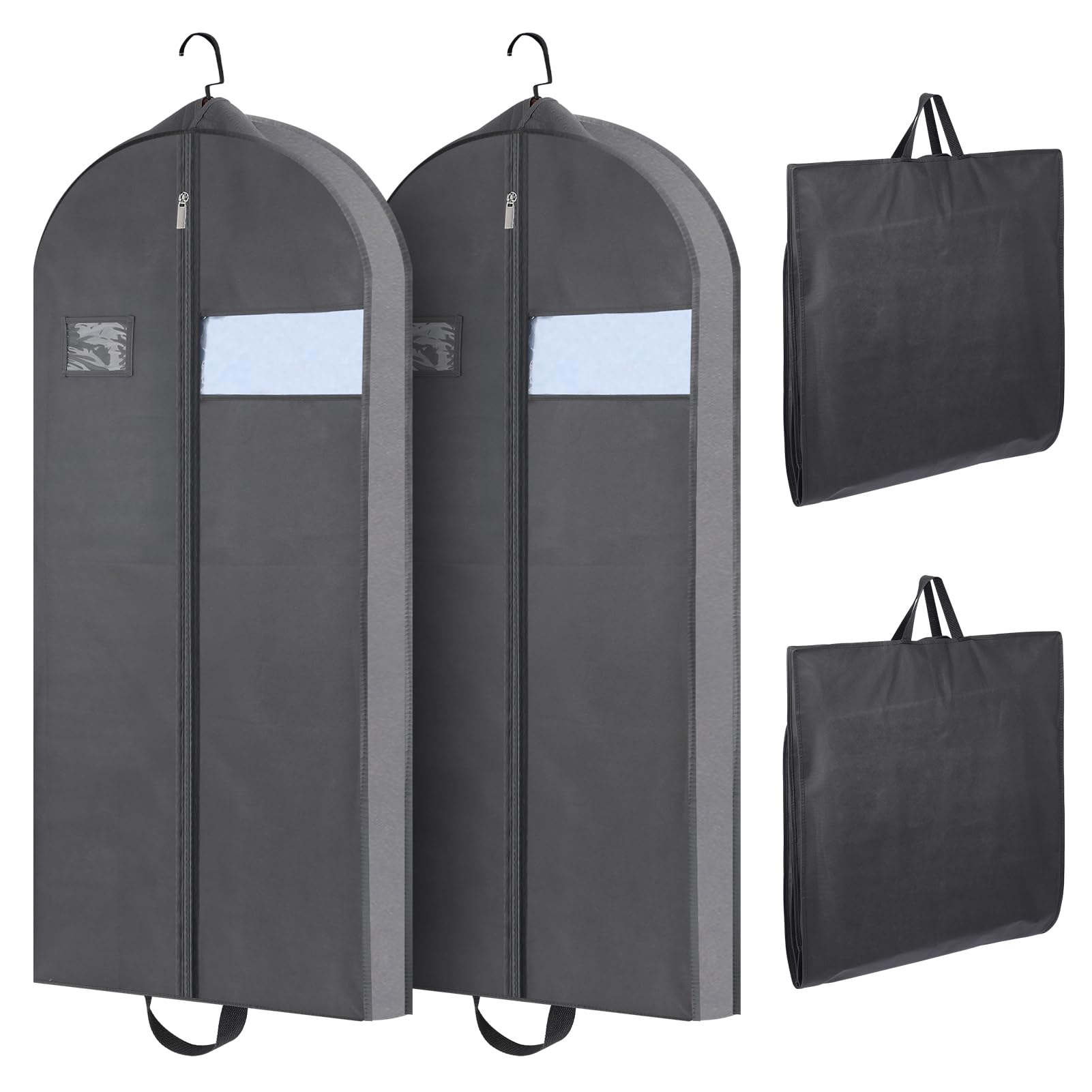 60" Dress Bags Covers Long Garment Bags for Storage and Travel Gusseted ...
