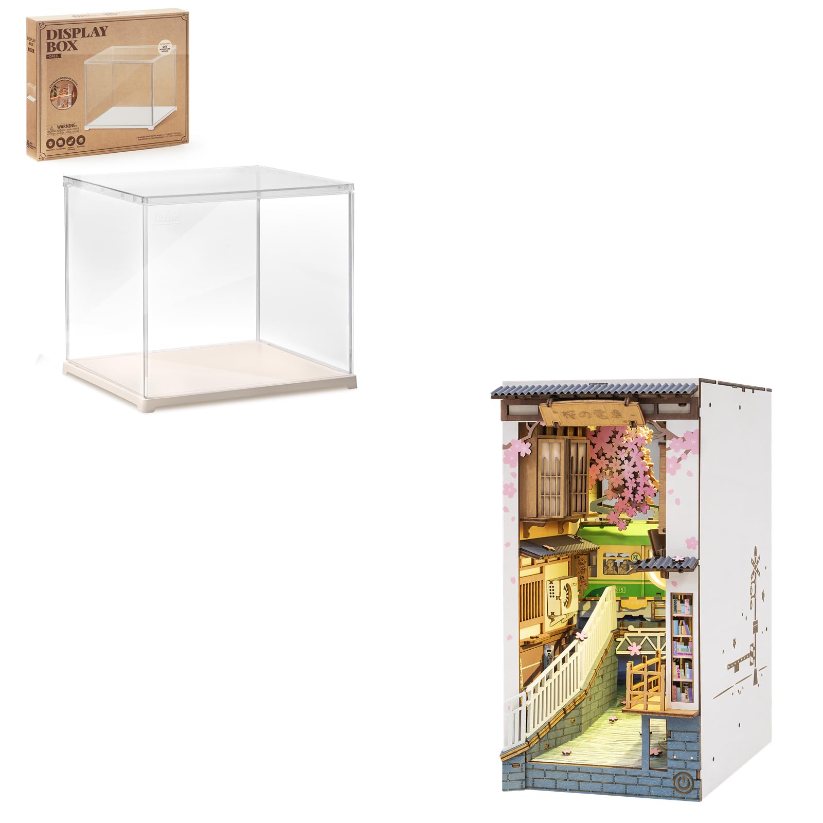 Amazon.com: rowood DIY Book Nook Kits with Display Case Box,Sakura ...