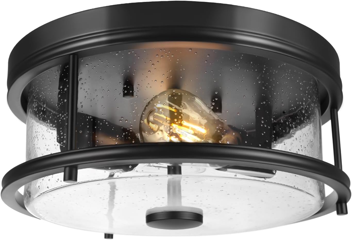 Rosient Farmhouse Flush Mount Ceiling Light Fixture, 12 Inch Rustic ...