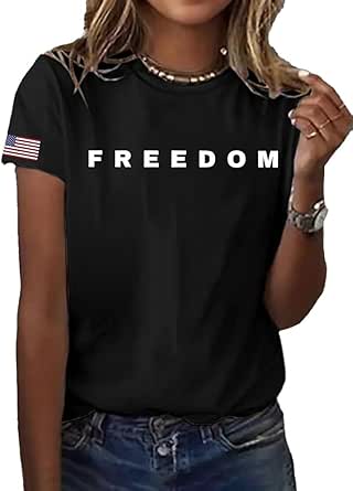 Amazon.com: Charlie Kirk Freedom Shirt | in Memory of Charlie Kirk T-Shirt | Women's Patriot Tee ...
