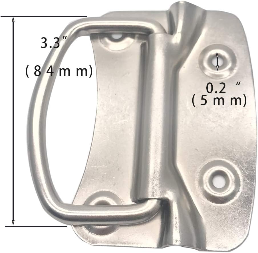 2 unids plata 4 pulgadas tirador mango niquelado caja de aire plegable ...