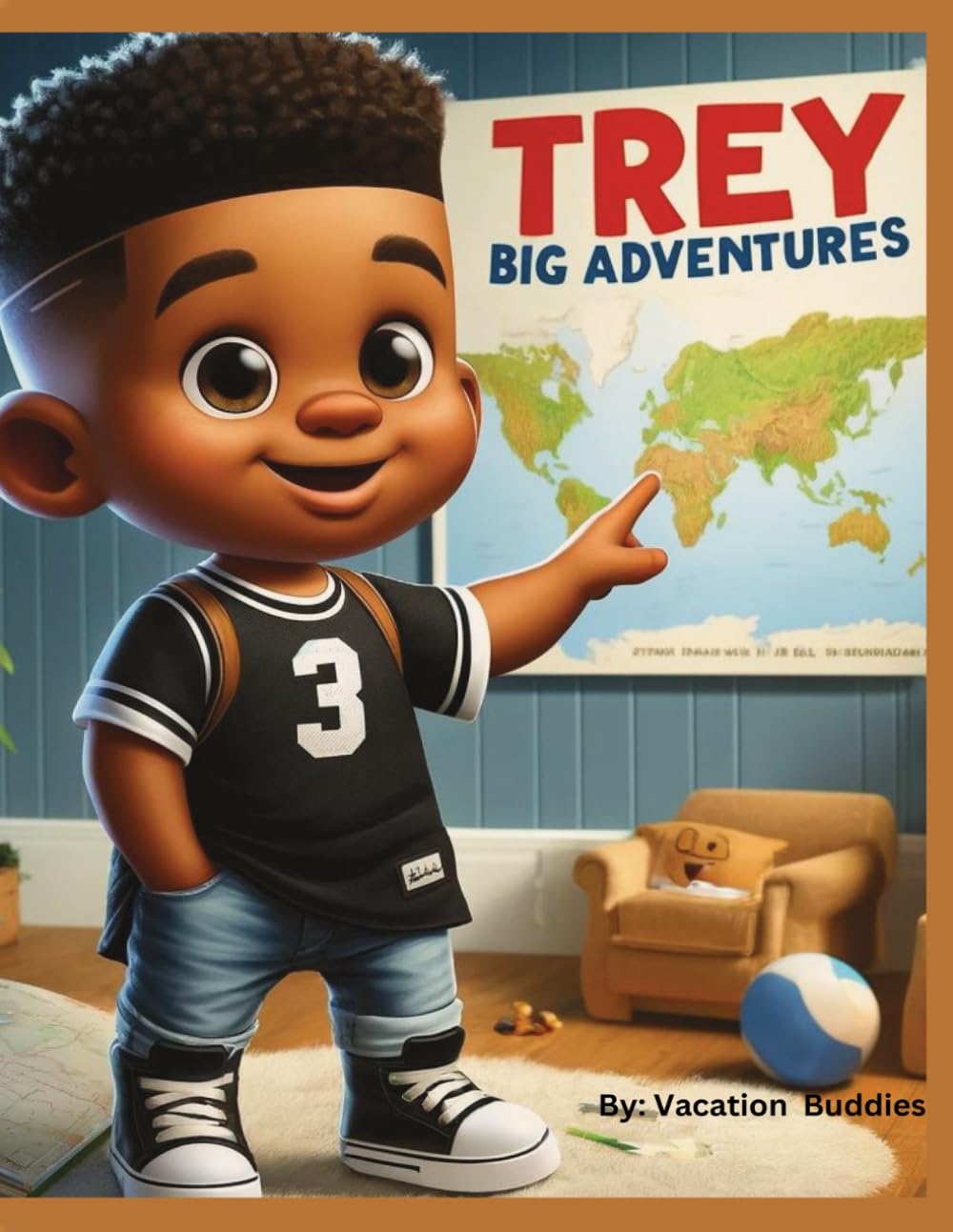 TREY BIG ADVENTURES: Children's Coloring Book: Buddies, Vacation ...