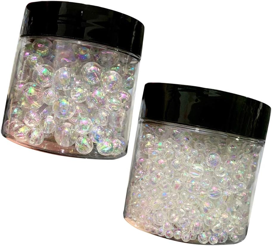 Amazon.com: Mixed Clear Bubble Ball Beads Resin Filler 3-8mm Rainbow ...