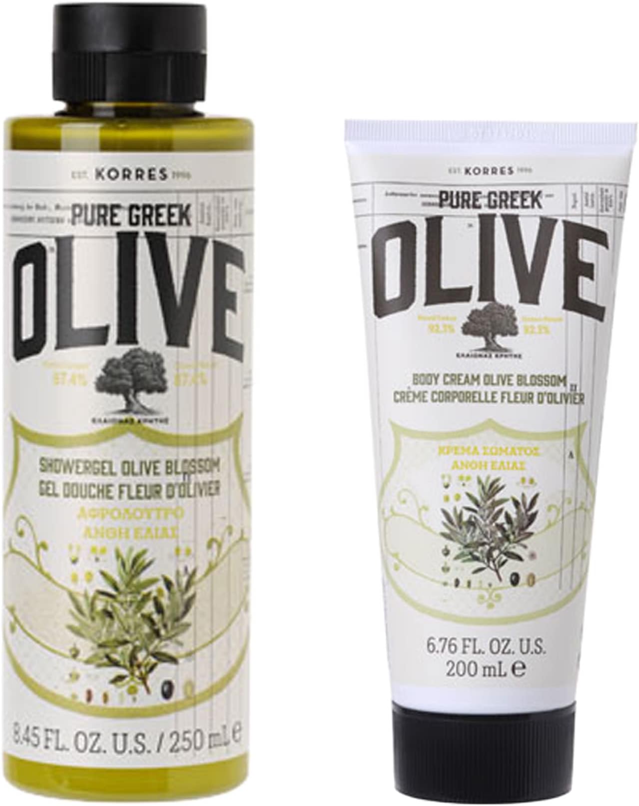 Amazon.com : KORRES Greek Olive Blossom Hydrating Body Duo, includes ...