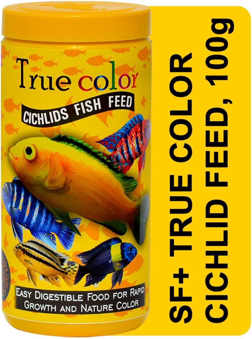 Buy SF+ True Color Fish Food for Cichlids | 100g | Fortified with 40% ...