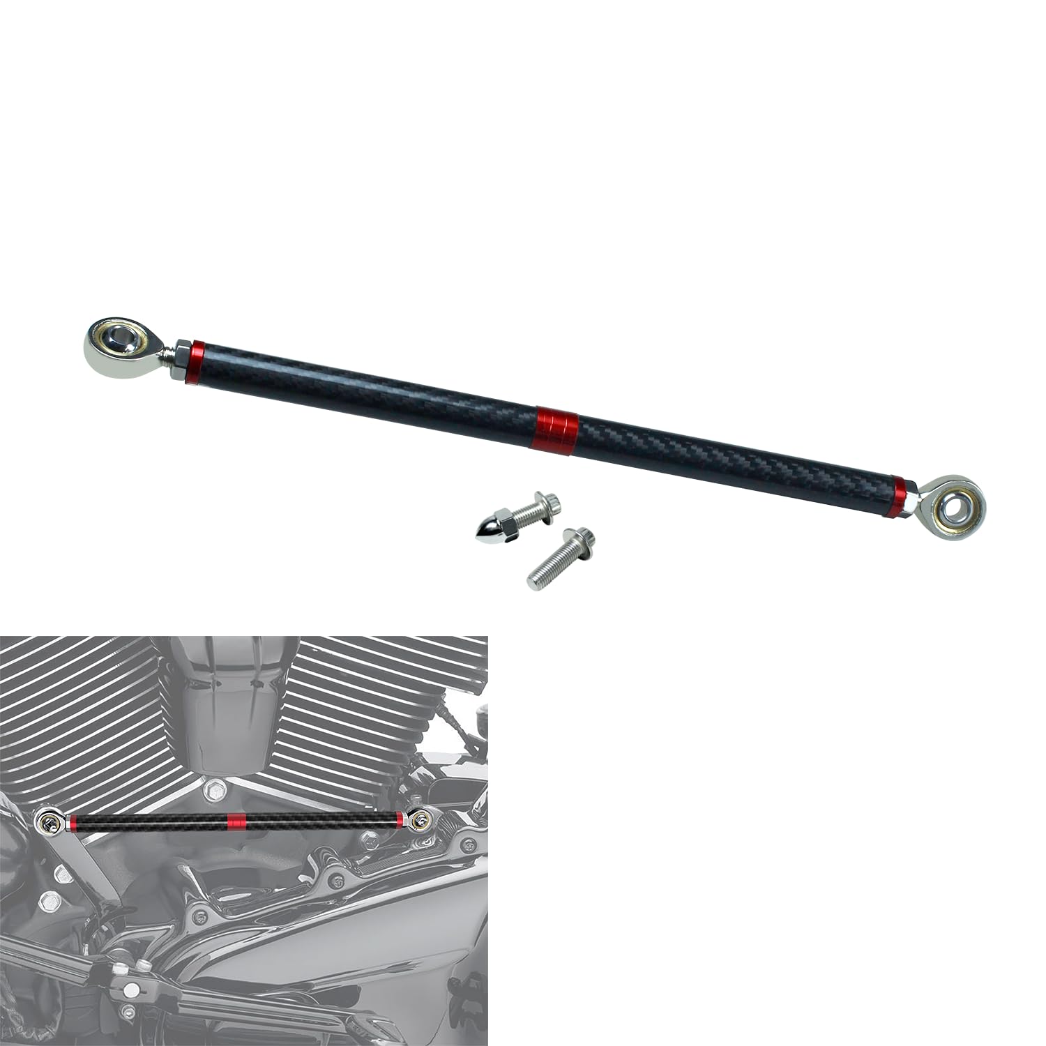 Amazon.com: PJMTCUSTOM Black & Red Carbon Fiber Clutch Shift Shifter ...