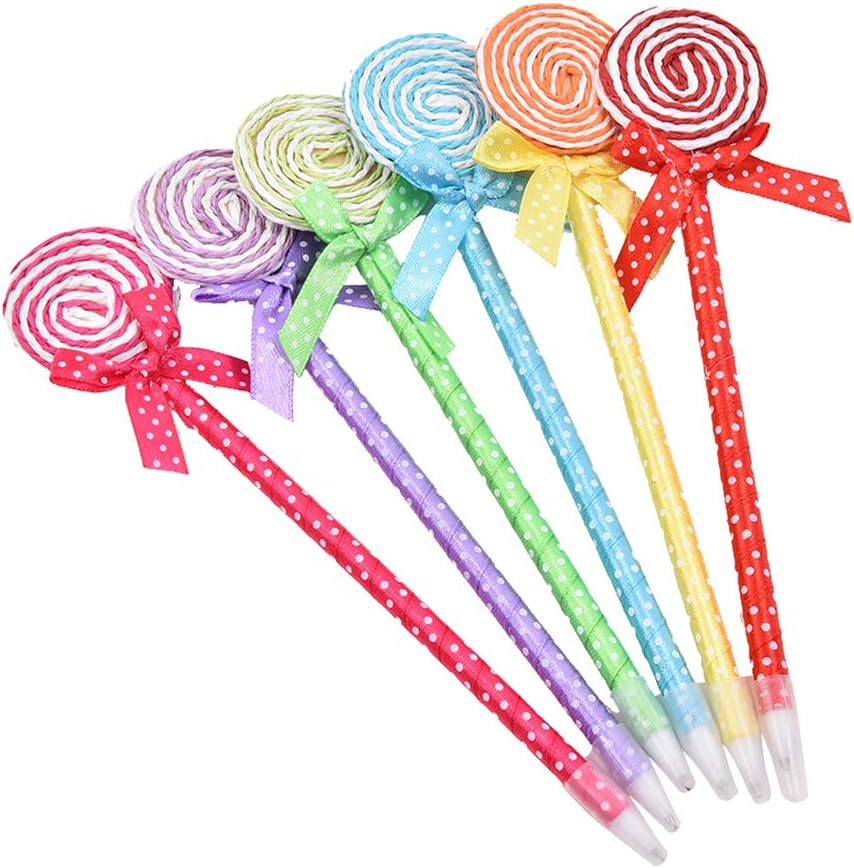 STOBOK 10Pcs Lollipop Ballpoint Pen Novelty Cute Pens Kids School ...