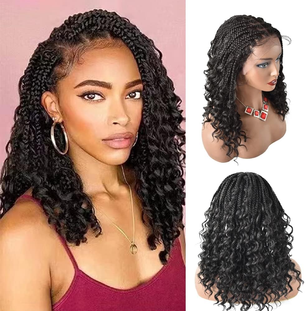 Amazon.com : Healthlif 18 Inch Lace Front Knotless Box Braided Wigs ...