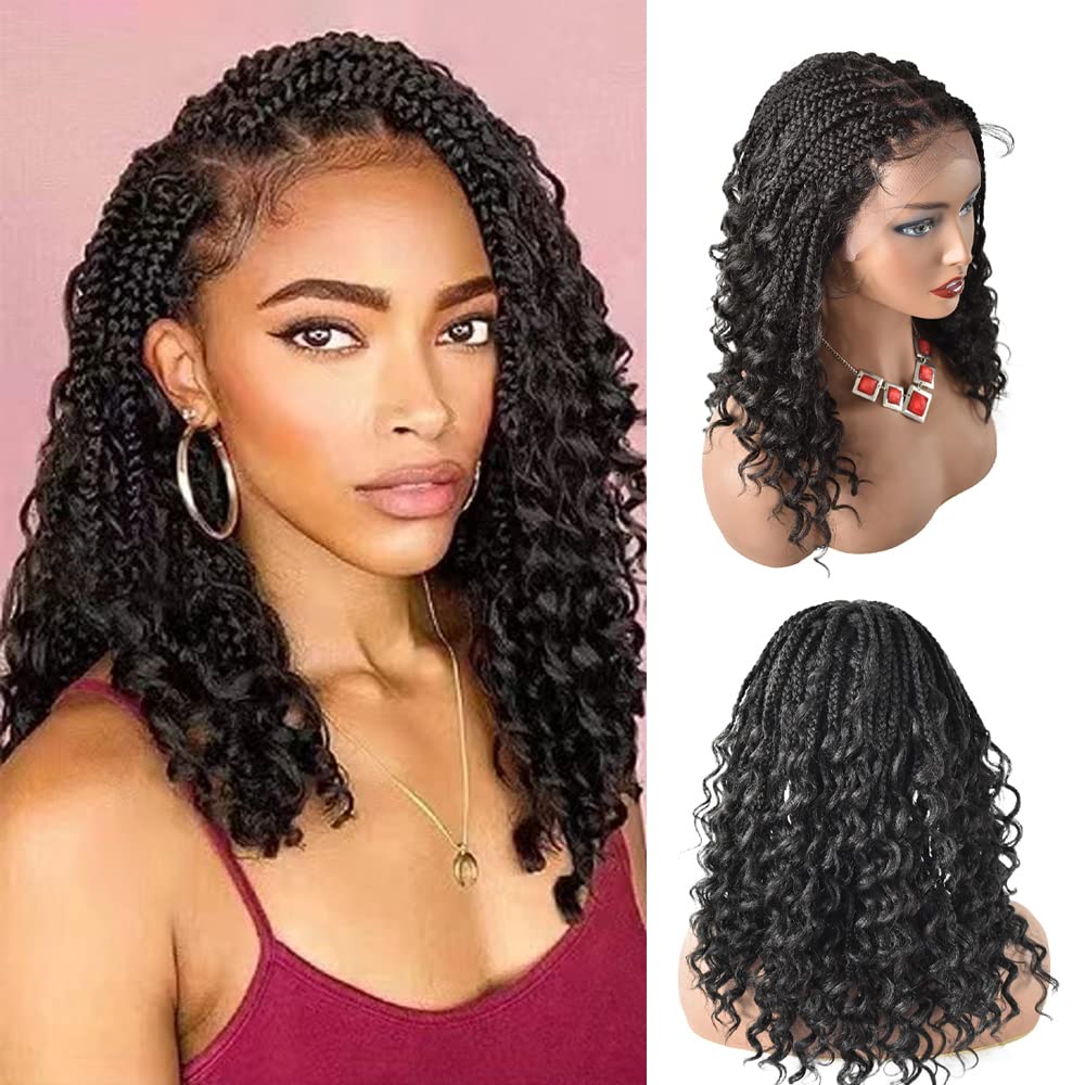 Amazon.com : Healthlif 18 Inch Lace Front Knotless Box Braided Wigs ...