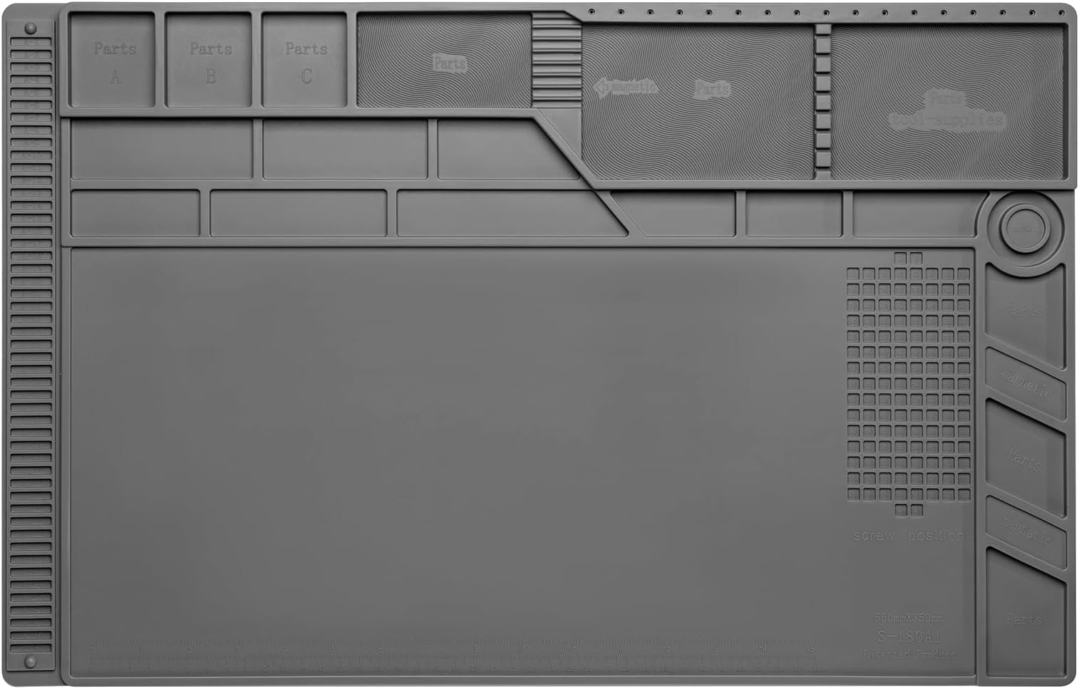 Kaisiking S180 Magnetic Repair Work Mat Large Silicone Soldering Mat ...