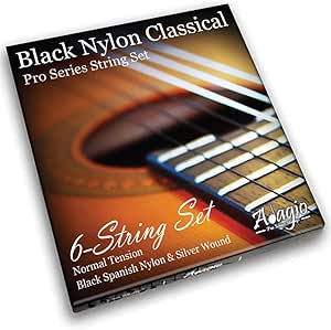 Adagio Pro CLASSICAL Black Nylon And Silver Guitar Strings, Flamenco ...