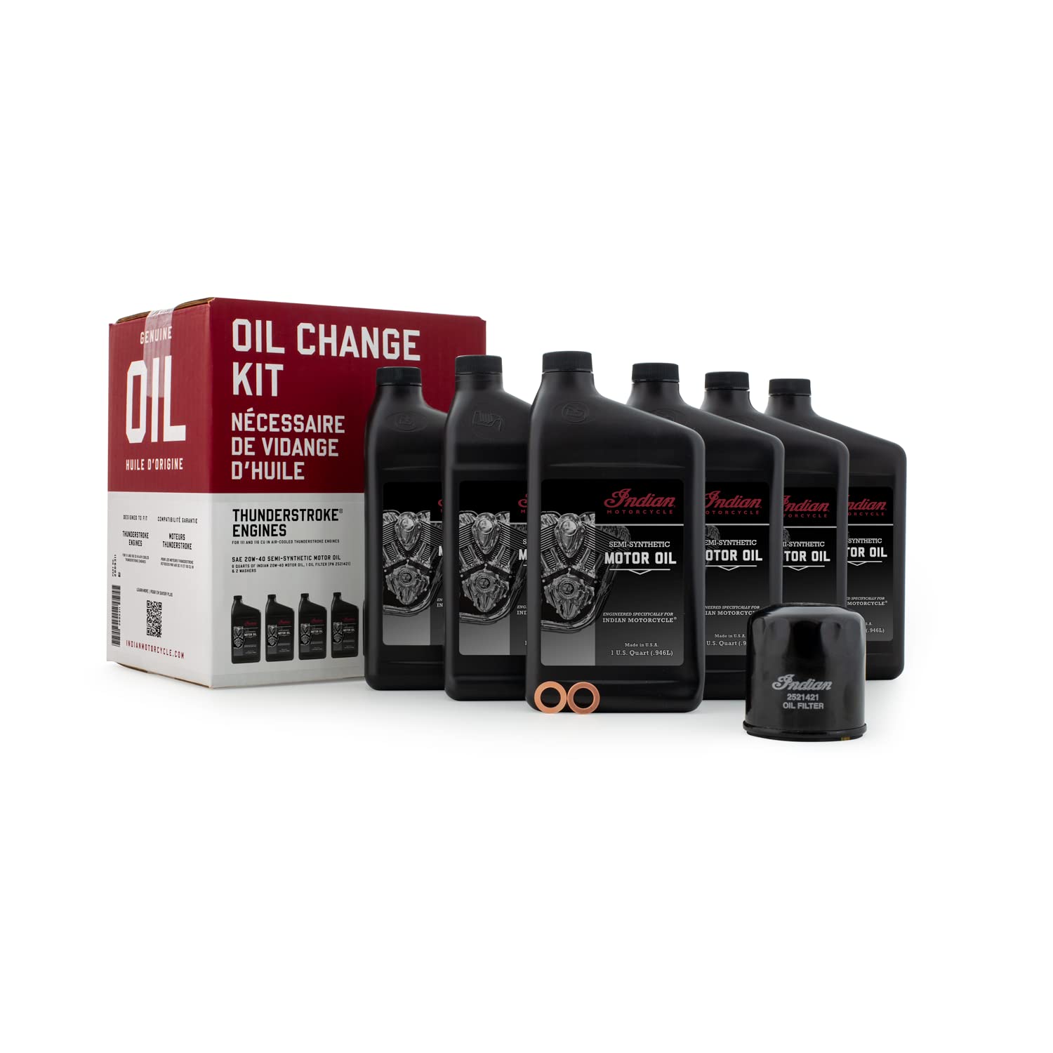 Amazon.com: Indian Motorcycle Oil Change Kit for Chieftain, Roadmaster ...