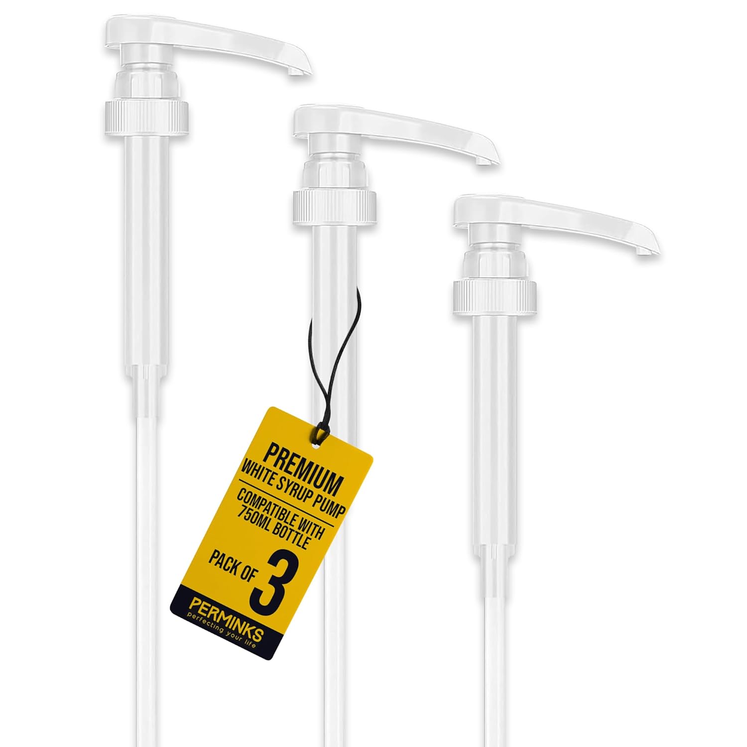 Amazon.com: PERMINKS Premium White Syrup Pump 3-Pack - For Torani Syrup ...