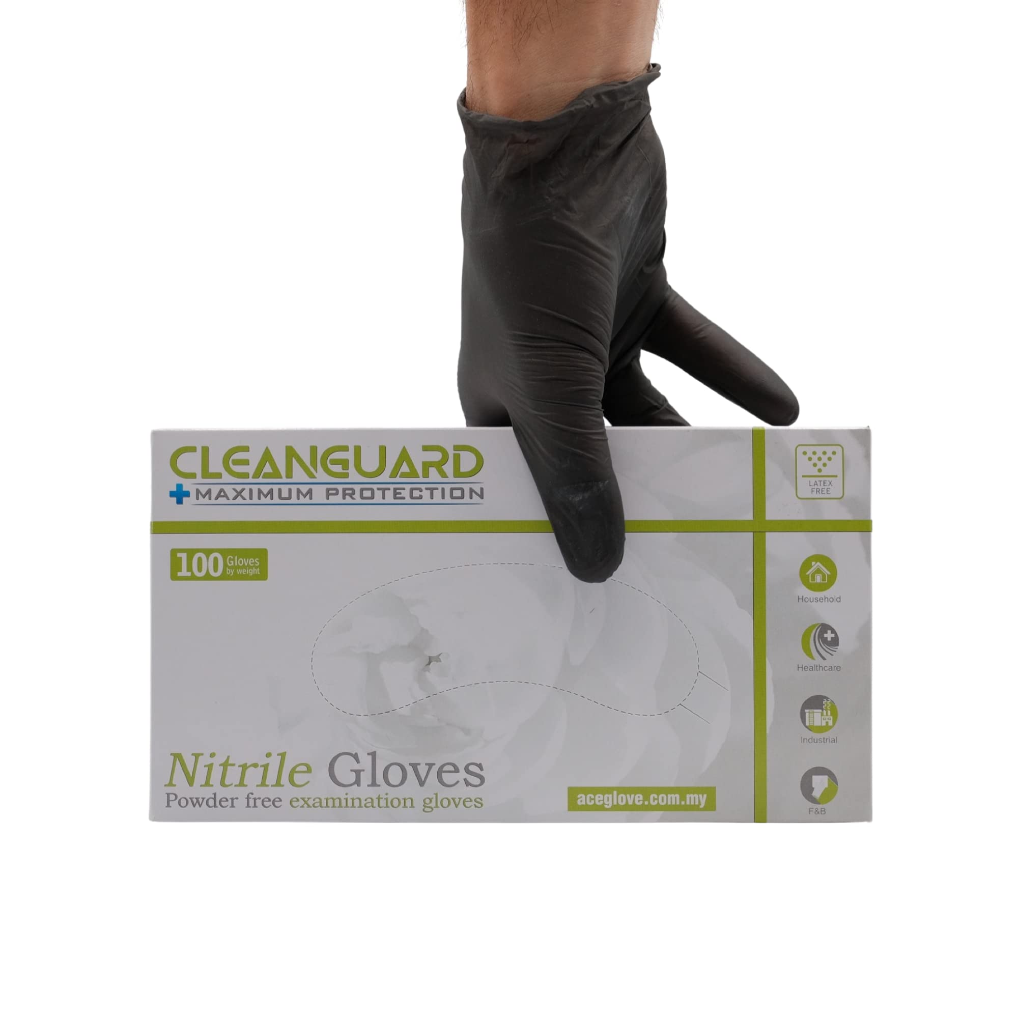 Snapklik.com : Black Cleanguard Medical Nitrile Exam Gloves, 10 X 100 ...