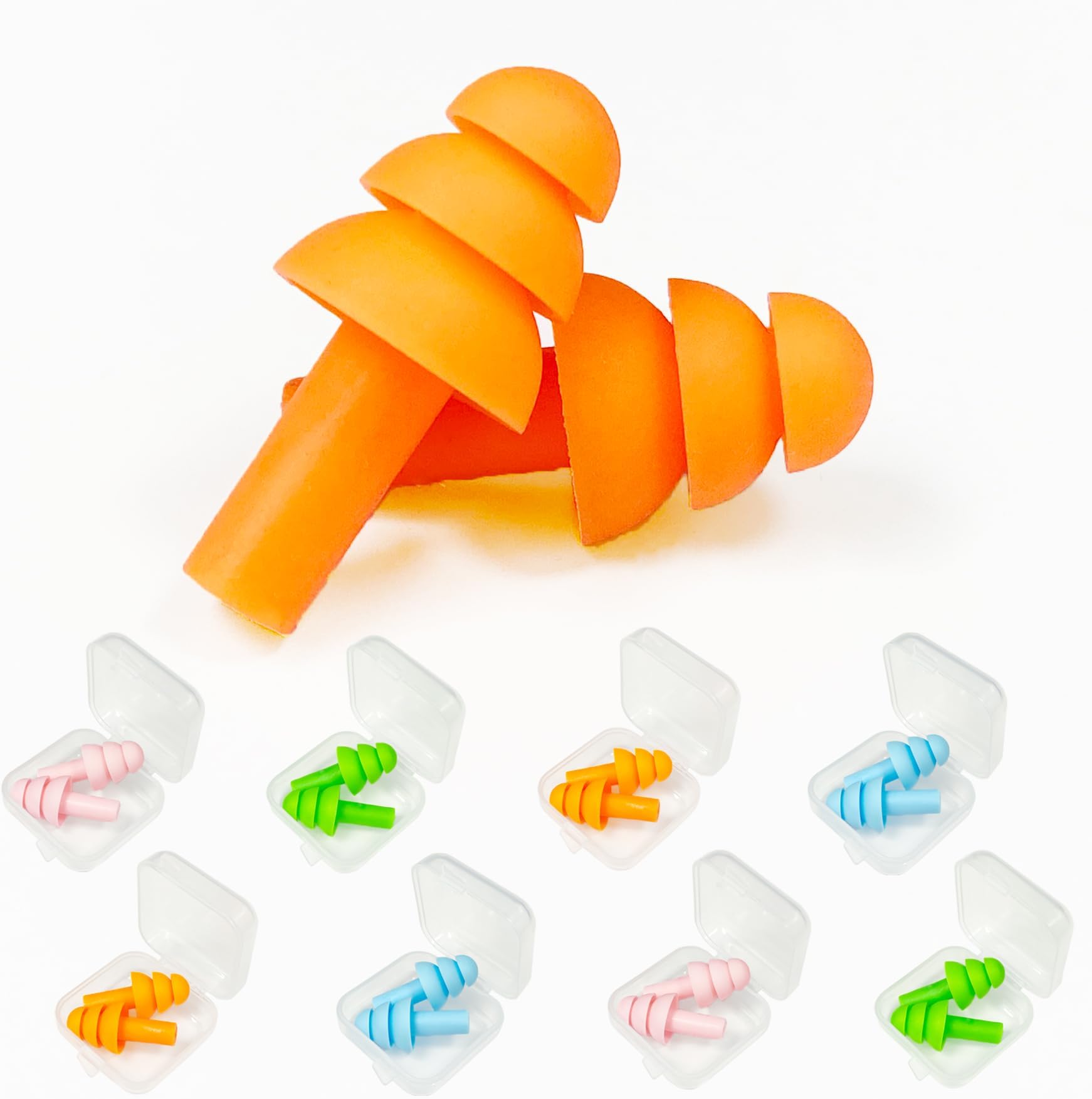 Amazon.com: Tapones para los oídos para dormir nadar, 16 tapones ...