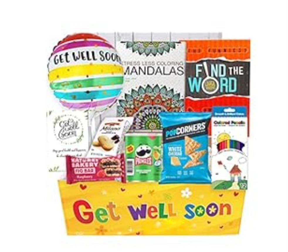 Amazon.com : GET WELL GIFT Basket, package for Adults or kids Men ...
