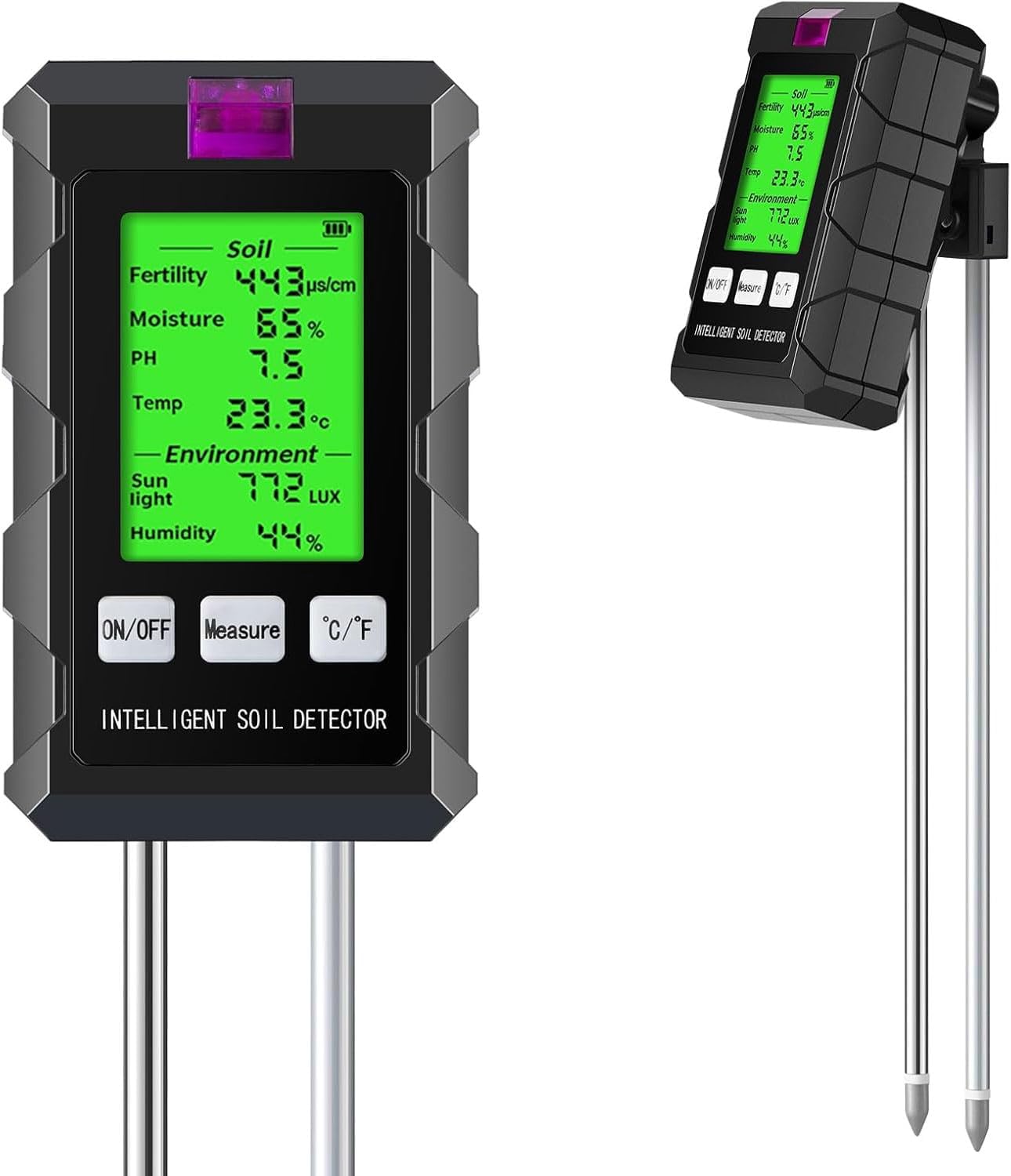 6-in-1 Soil Moisture Meter/Soil Moisture/pH Meter/Sunlight Intensity ...