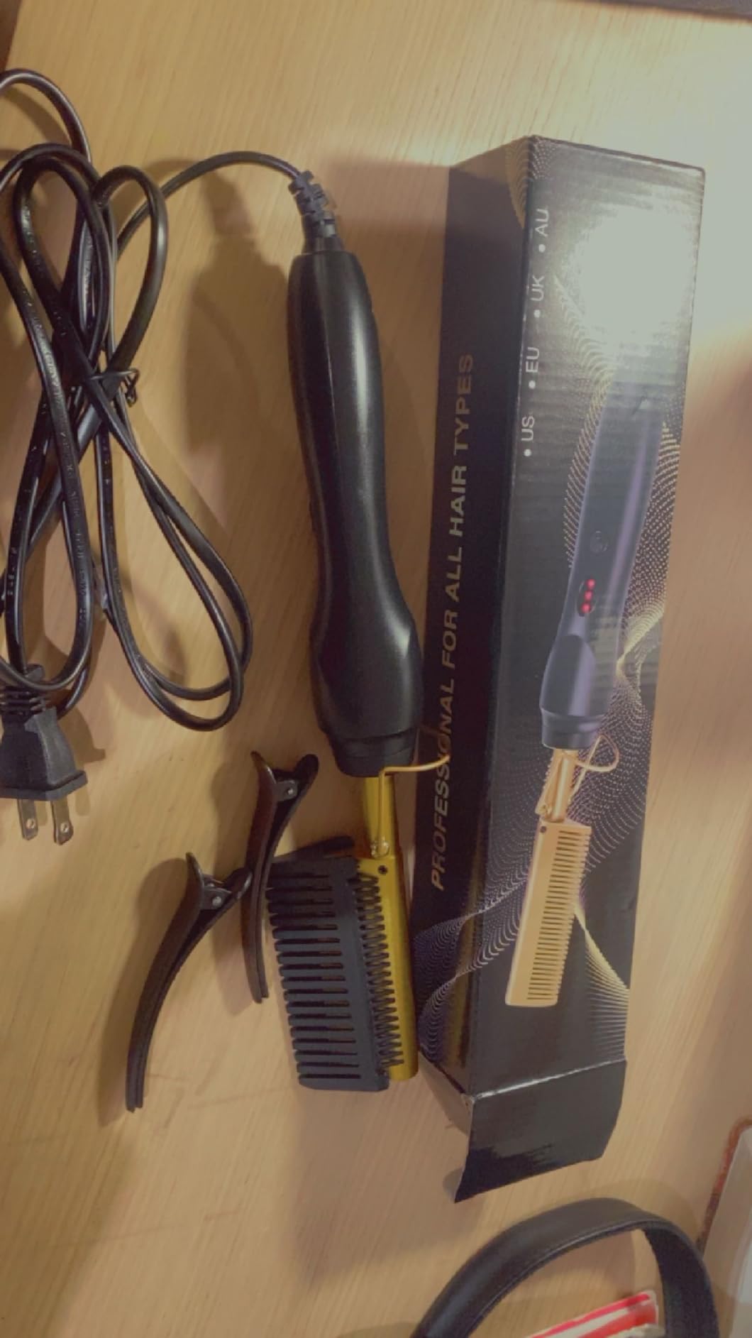 Automoness Hot Comb, 450°F High Heat Electric Hot Comb, Hot Comb Hair ...