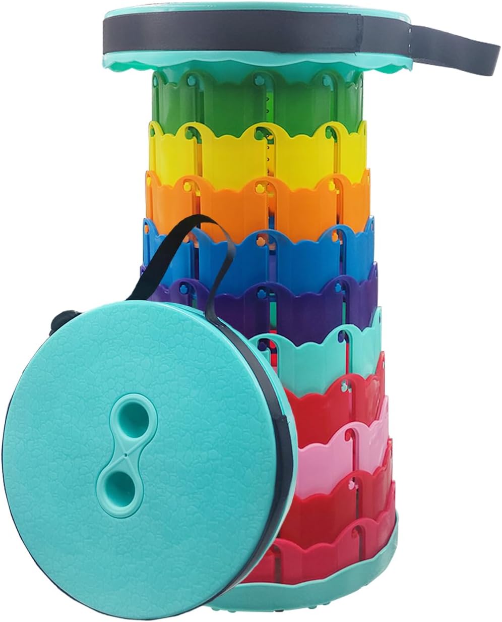 DingZan Retractable Folding Stool with Load Capacity 397 Lbs, Upgraded ...