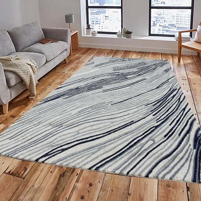 Buy AK Carpets Handmade Wool & Blend Carpet for Living Room Home ...