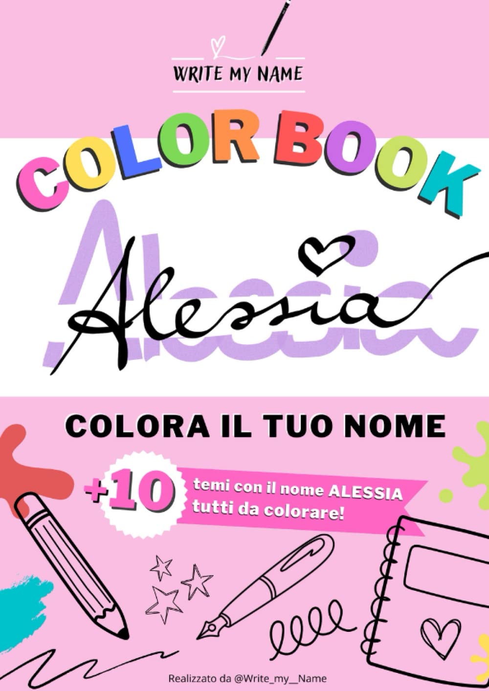 Alessia Libro Da Colorare Nome Alessia Write My Name Libro | Desertcart ...