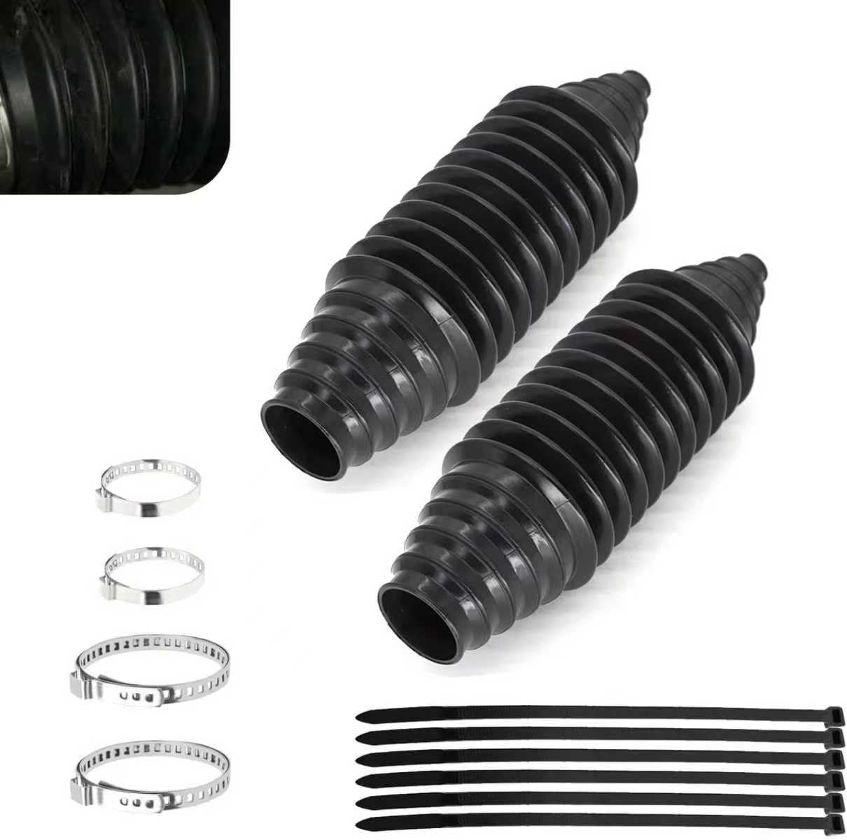 Amazon.com: Titgoes 2 PCS Rack and Pinion Boots, Steering Inner Tie Rod ...