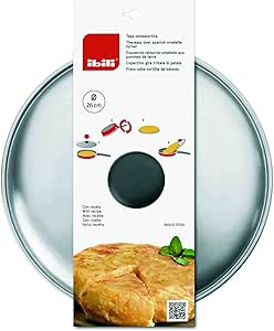 Ibili Tapa voltea Tortillas-Acero Inoxidable-Incluye Receta patatas-26 ...