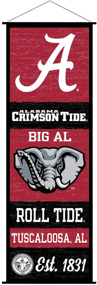 Amazon.com : Alabama Crimson Tide Banner and Scroll Sign : Sports ...