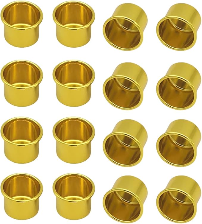Amazon.com: UUYYEO 20 Pcs Golden Metal Candle Cups Holders Candlestick ...