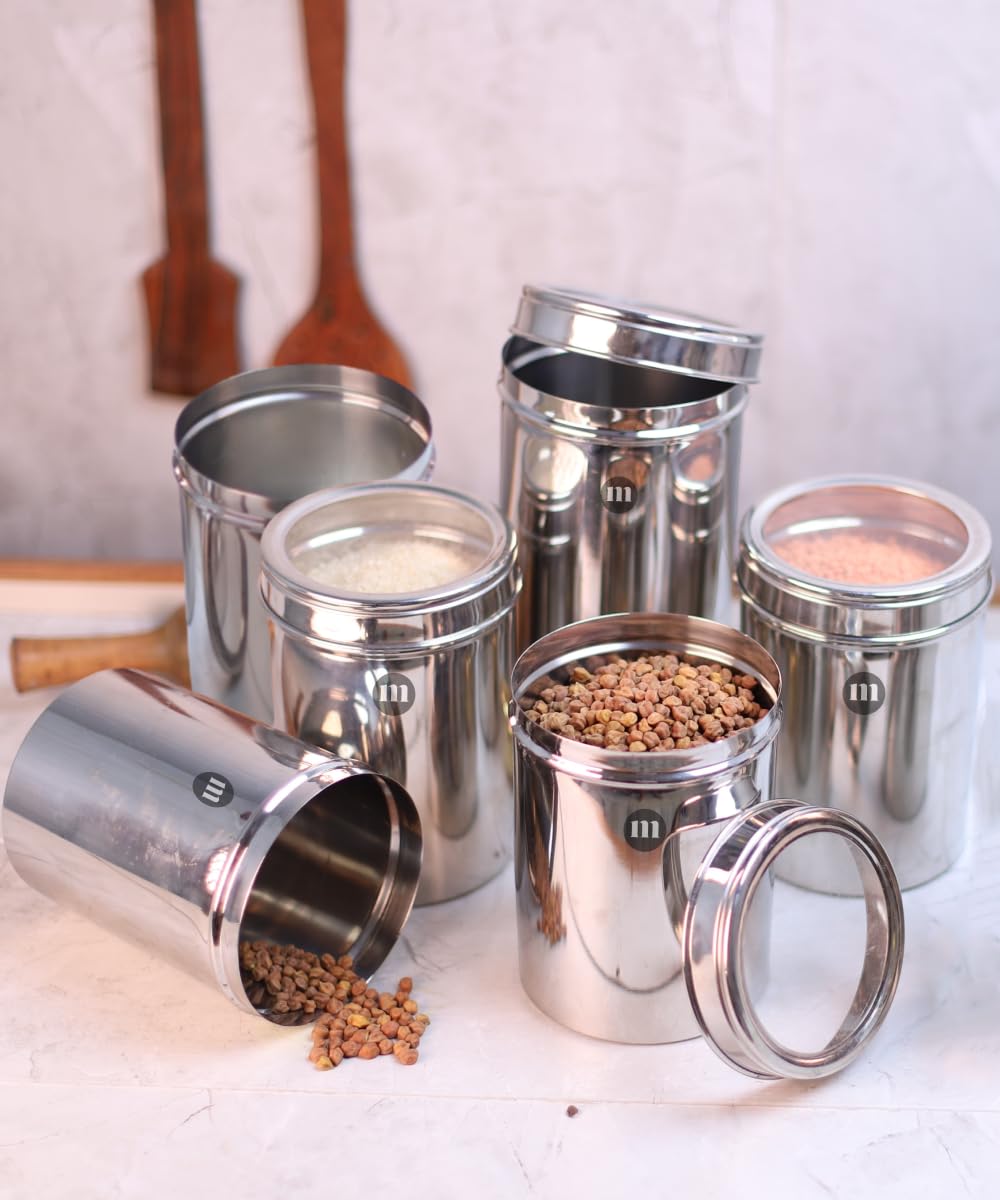 Buy MARU Stainless Steel Airtight Storage Containers Set of 6 pcs 750g ...