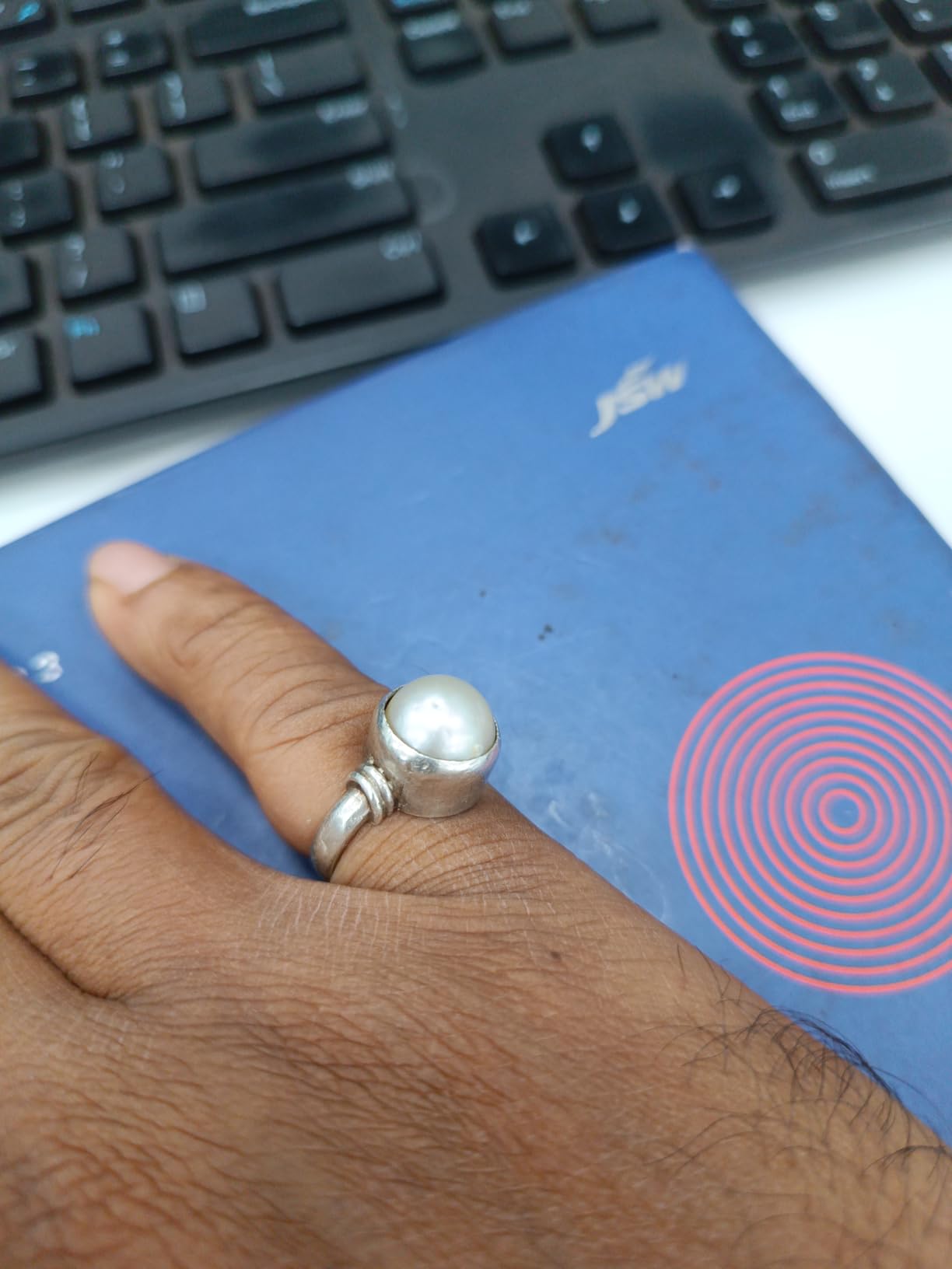 Vaibhav Gems 8.25-8.5 Ratti Pearl Gemstone 100% Certified Original Moti ...